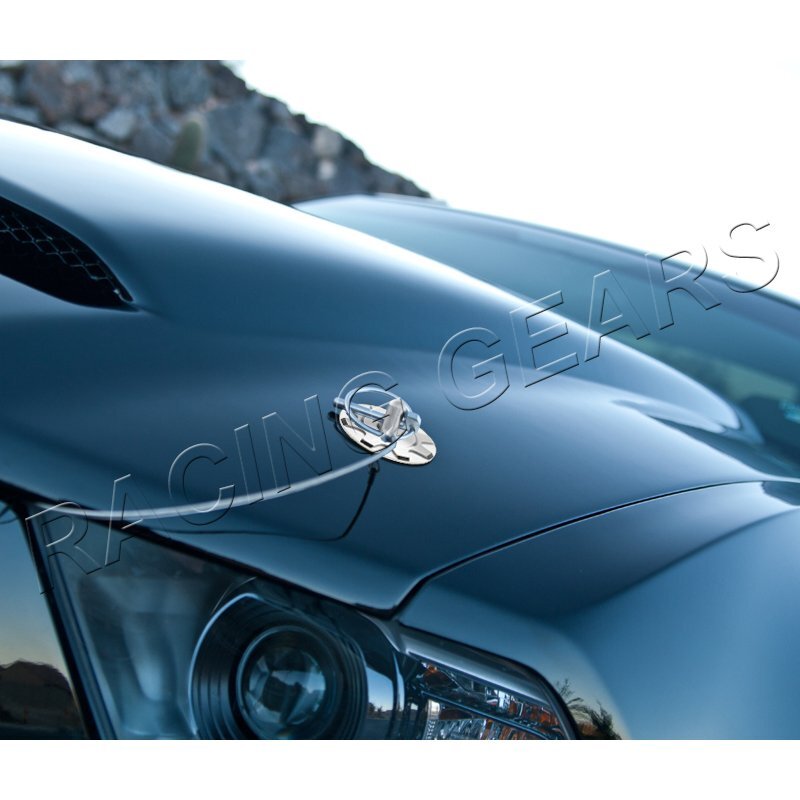 SILVER ALUMINUM SECURITY RACING SPORT BONNET APPEARANCE KIT HOOD PINS ...