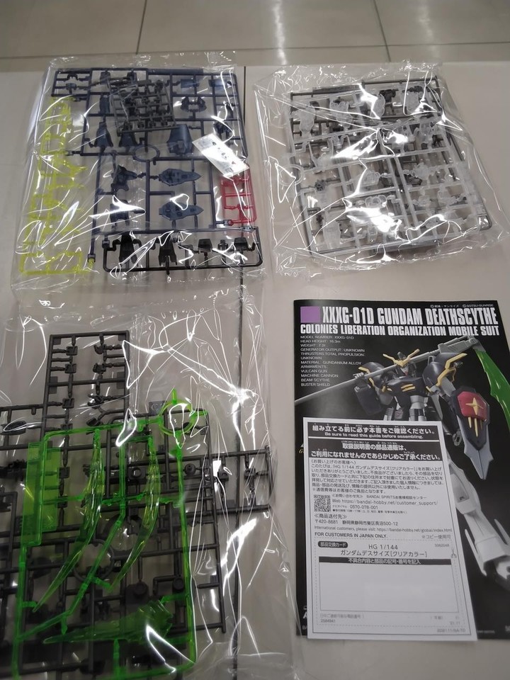 Gunpla HG Model Number Gundam Deathscythe Clear Color BANDAI | eBay
