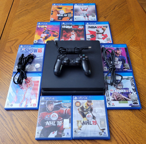 PlayStation 4 Slim Bundle - 9 Games - Sony PS4 1TB - Tested - Fast Ship ...