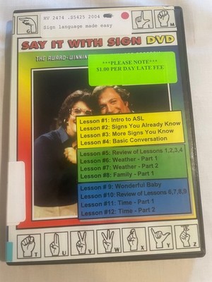 Say It With Sign DVD 2004 Sign Language Made Easy Intro to ASL | eBay