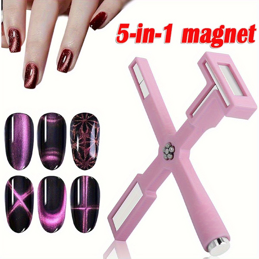 5 in 1 Nail Magnet Tool Cat Eye Magnet for Nail Art Salon Studio Home ...