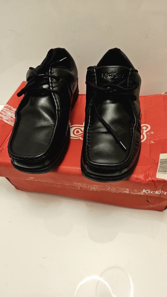 Kickers Fragma Lace Black Leather Shoes Mens Size EU 46 UK 11 School ...