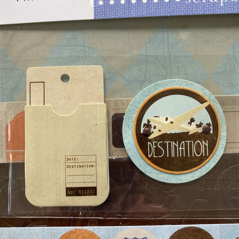 Perfect Pages Travel Scrapbook 12x12 Page Kit - 90 PCs Makes 8 Pages ...