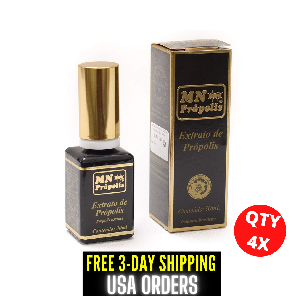 MN PROPOLIS GOLD Propolis Extract Brazilian Bee Green 4 x Bottles 30 mL ...