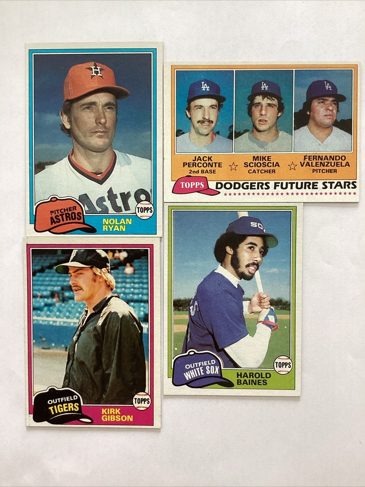1981 Topps Baseball Complete 726-Card Set Valenzuela Gibson RC Ryan ...