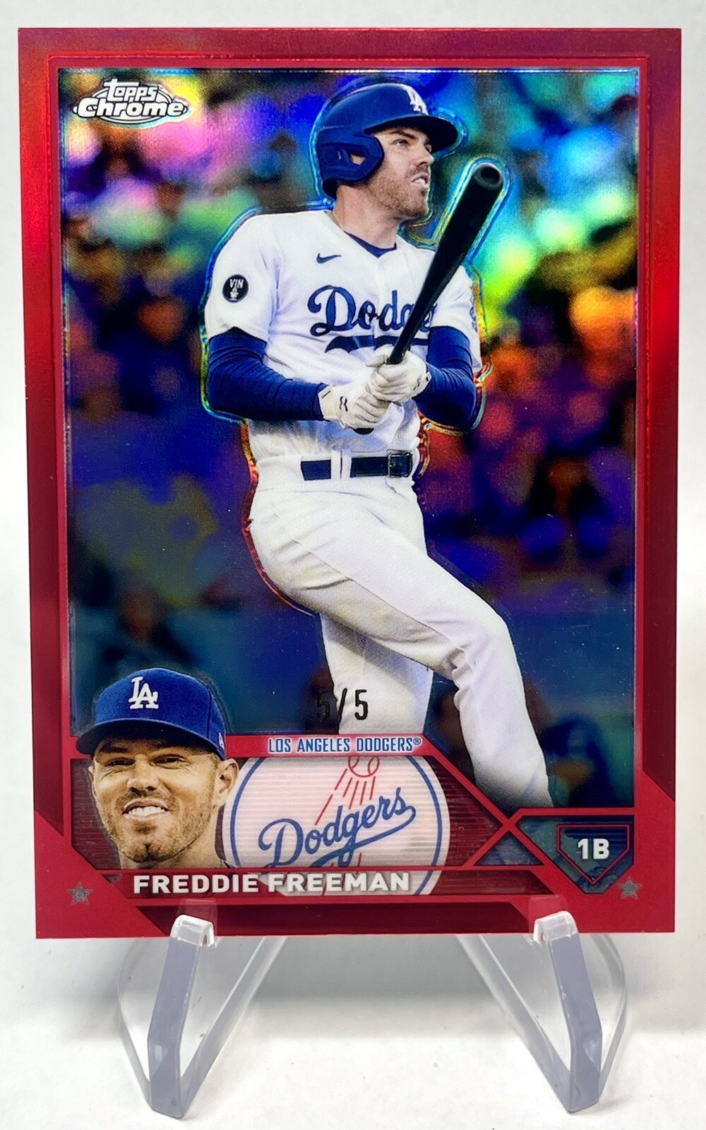 2023 Topps Chrome - Red Refractor #5 Freddie Freeman /5 for sale online ...