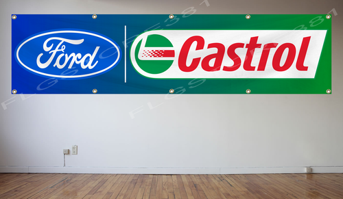 Ford Castrol Oil Banner Flag 2x8Ft Auto Part Oil Ford Cars Wall Decor ...