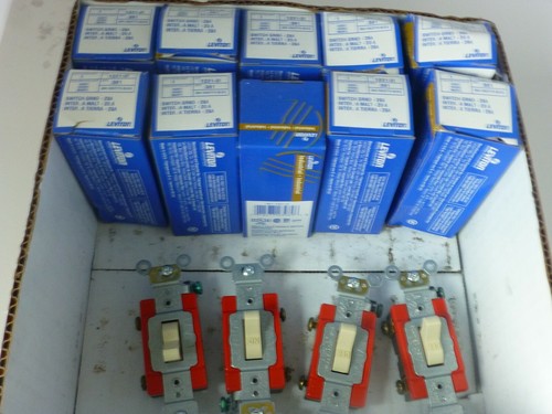 Industrial Leviton toggle switches 1221-21 Ivory 20Amp 16 pcs in lot | eBay