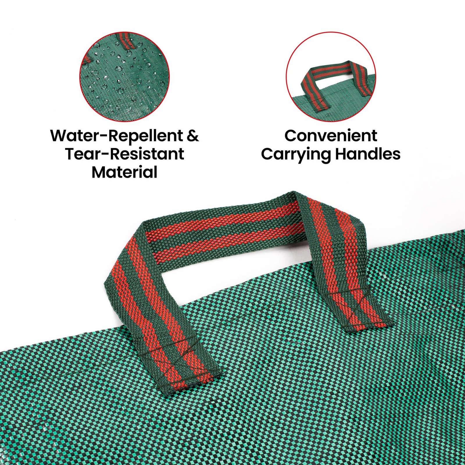 Heavy Duty 3 Set Garden Waste Storage Bags 272L Waterproof Sack Bags ...