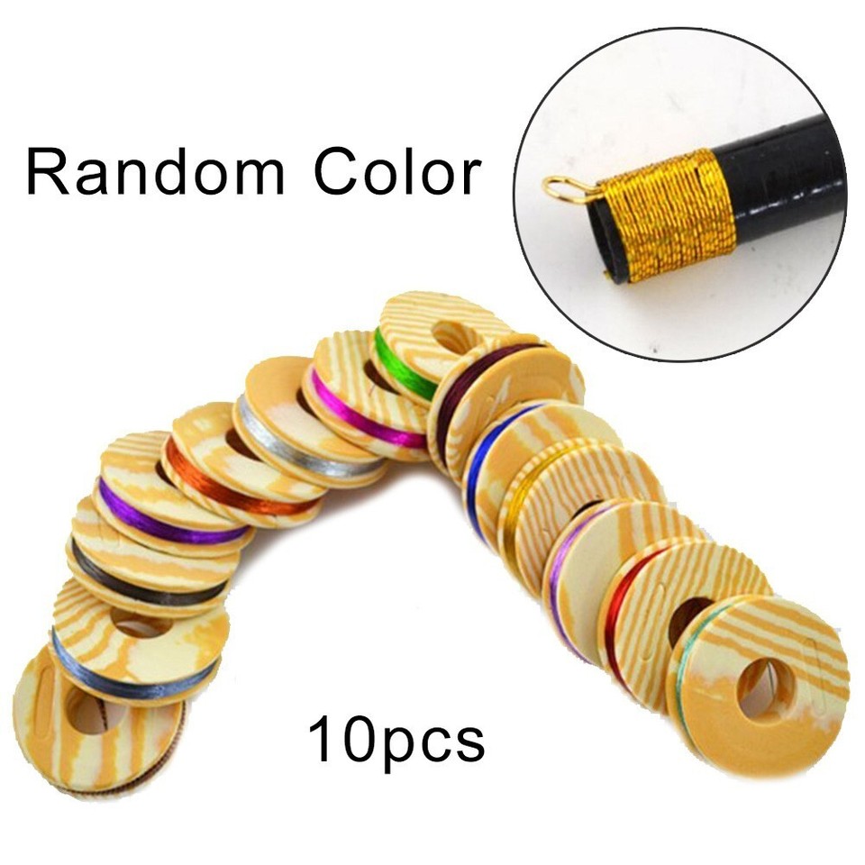 Lot 10pcs Fishing Rod Guide Ring Wrapping Line Rod Building Thread ...