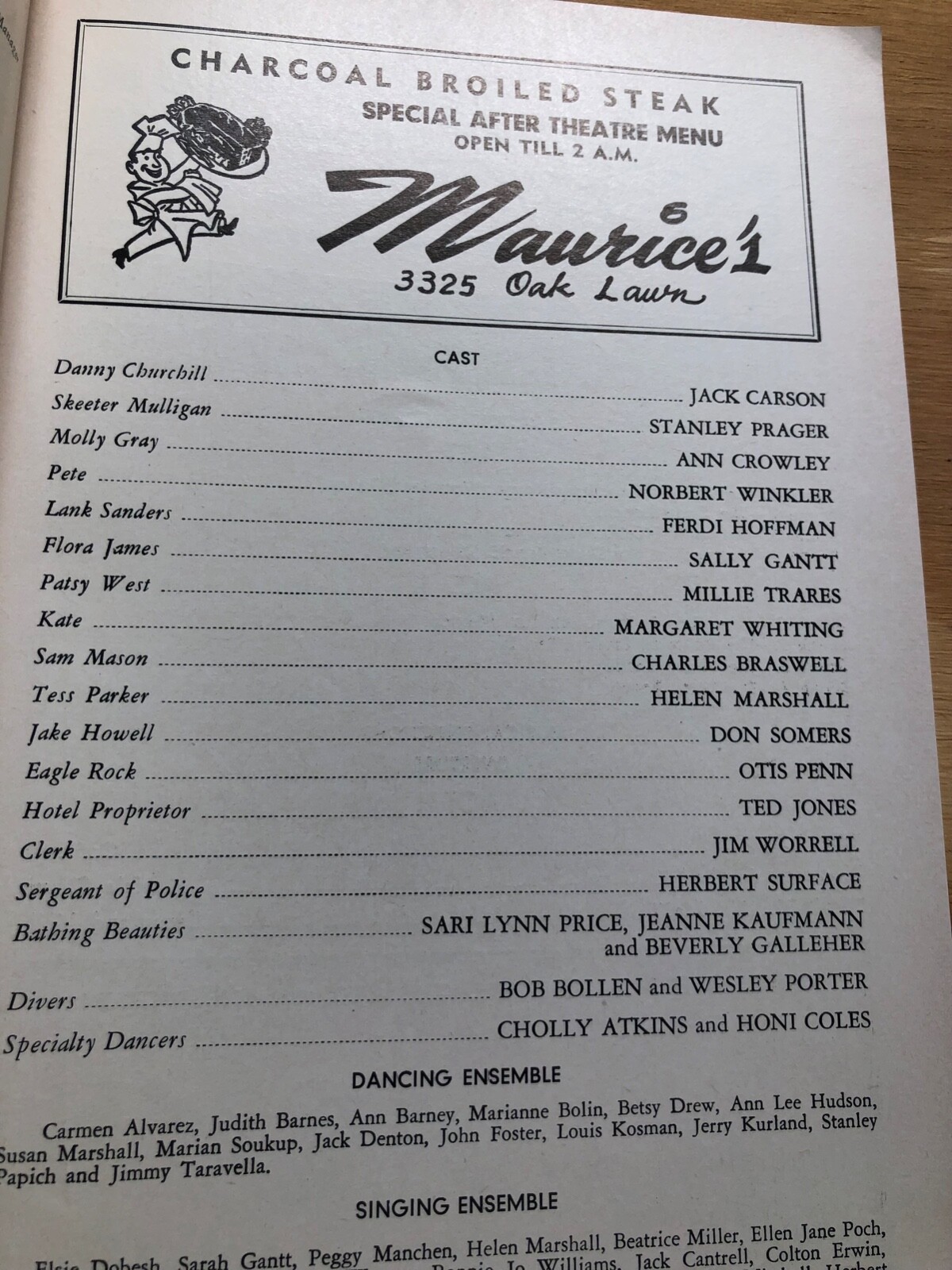 GIRL CRAZY Playbill 1953 State Fair Dallas TX Honi Coles Cholly Atkins ...