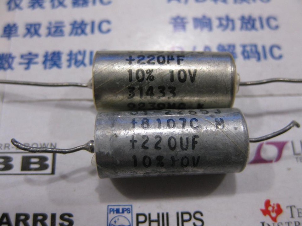 1x 220uF 10V DC 10% SPRAGUE Solid-Electrolyte Capacitors Axial-Lead | eBay