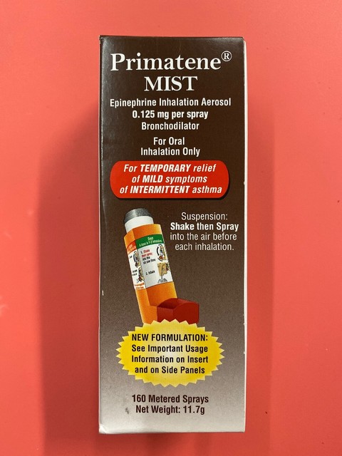 2 Boxes of Primatene 1 Mist Asthma Relief Inhaler 160 Metered Exp 2020 ...