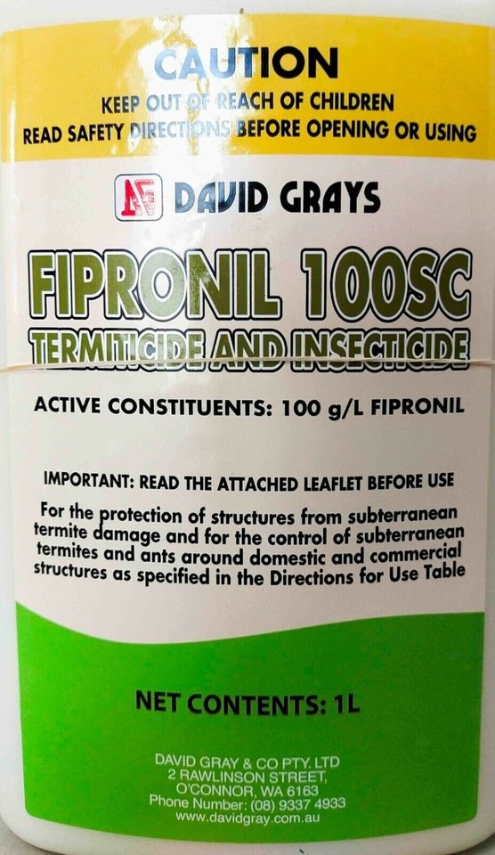 Fipronil 100 SC 1L 100g/L David Gray Residual termite pest control ...