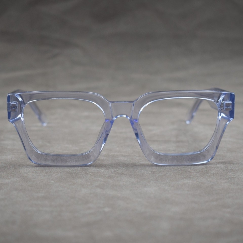 Retro Fashion Square Acetate Thick Eyeglasses Frames Glasses Recessed ...