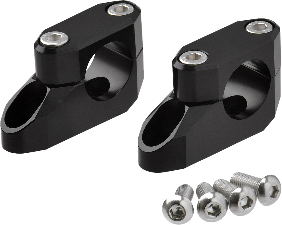 ZETA Offset Handlebar Riser Kit 20mm 26mm 22.2/28.6mm Black ZE53-06261 ...