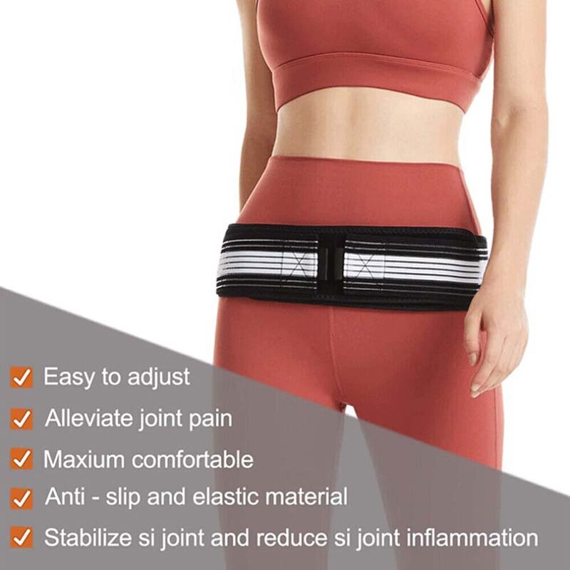 Sacroiliac Joint Hip Belt Lower Back Support Brace Sciatica Lumbar Pain ...