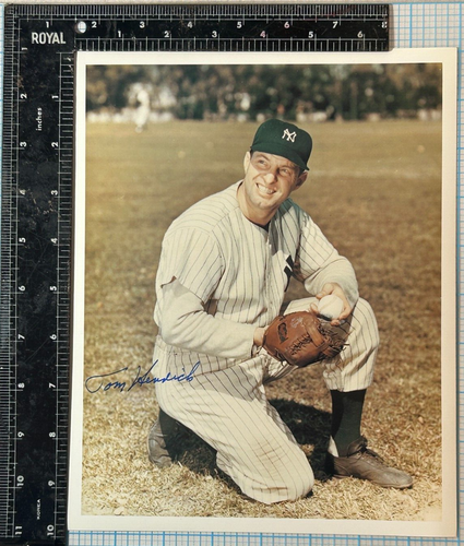 TOM HENRICH NEW YORK YANKEES 5 TIME ALL STAR AUTOGRAPHED 8X10 BASEBALL ...