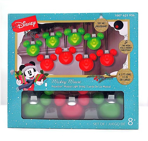 Disney Mickey Mouse Projection Musical Christmas Light String - 8 ...