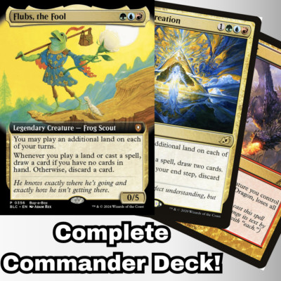 MTG Commander EDH Deck Flubs, the Fool 100 Cards Custom Deck Temur ...