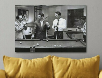The Rat Pack Playing Pool Canvas Poster Canvas Print Art Decor Wall ...
