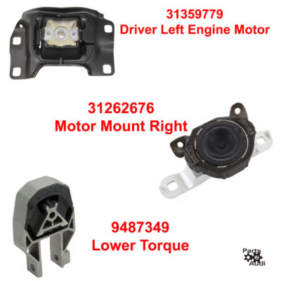 Left Right Lower Engine Motor Mount kit set fits Volvo C70 S40 V50 C30 ...