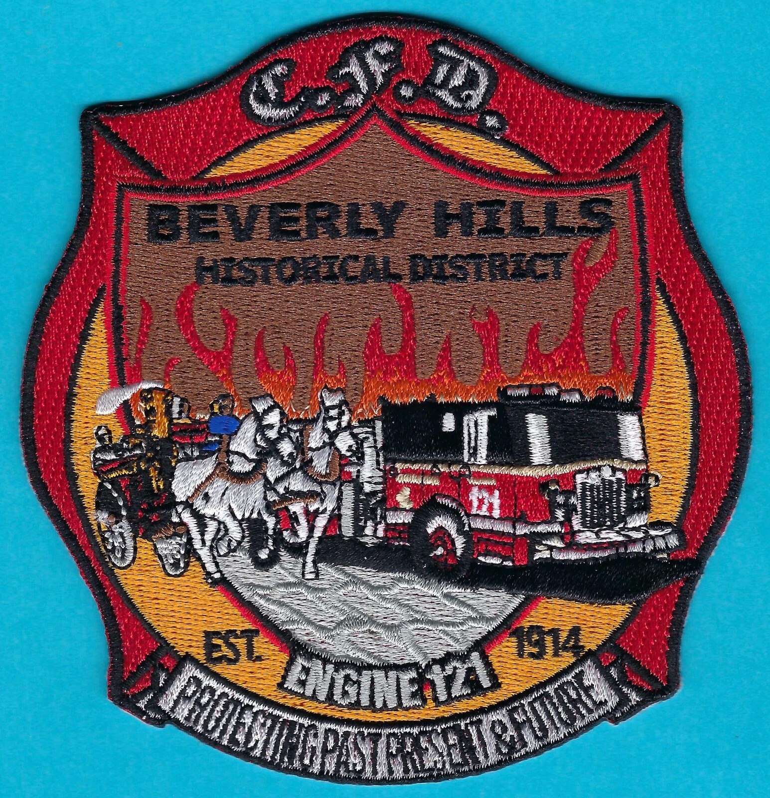 CHICAGO ENGINE COMPANY 121 FIRE COMPANY PATCH BEVERLY HILLS | eBay