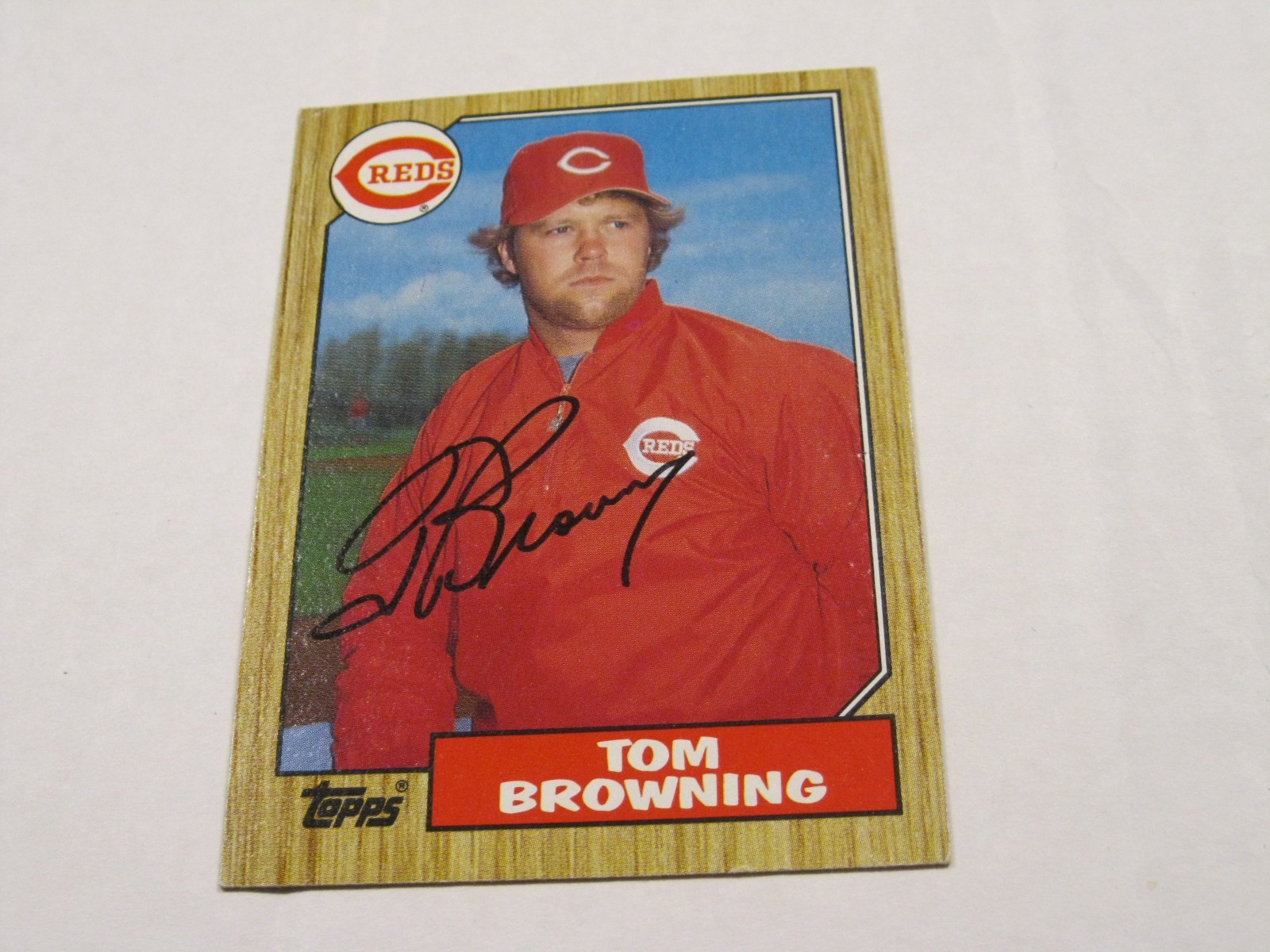 Tom Browing Topps Autographed Baseball Card 1987 | eBay