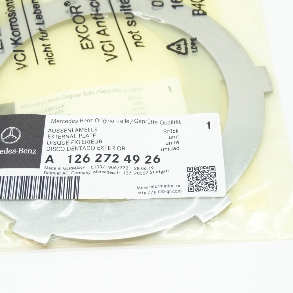 NEW MERCEDES-BENZ SL R129 OUTER DISC A1262724926 ORIGINAL | eBay