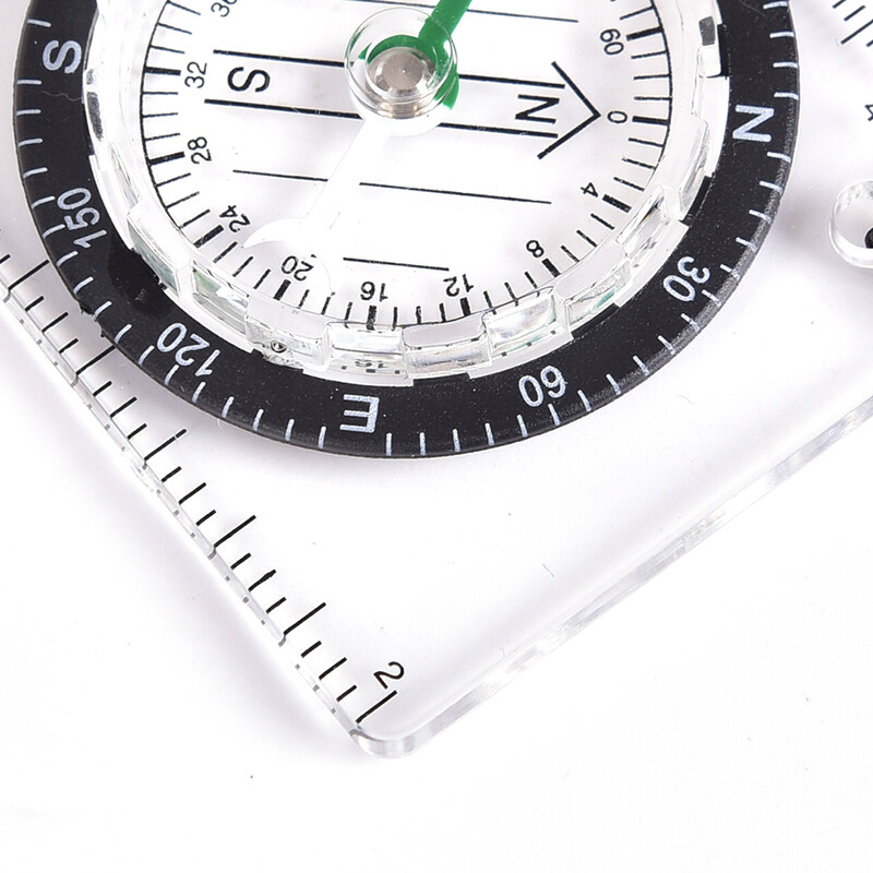 1pc Outdoor Hiking Camping Compass Map Scale Ruler Multifunctional ...