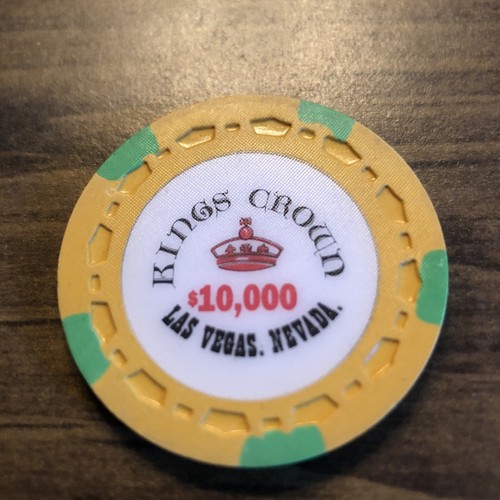 $10,000 kings crown orange vintage las vegas nevada casino chip | eBay
