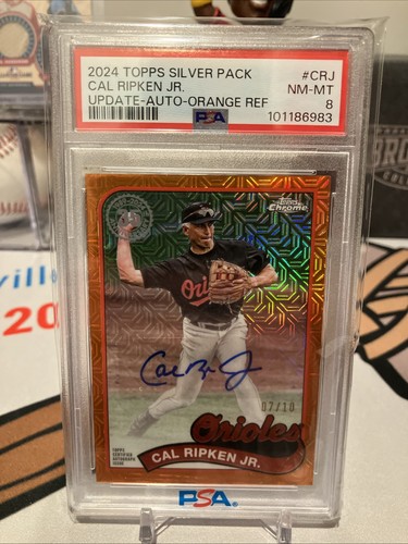 2024 Topps Update Cal Ripken Jr Silver Pack Auto Orange /10 PSA 8 | eBay