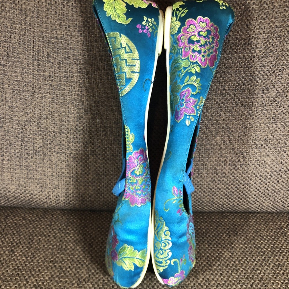 Irregular Choice Flat Shoes Bow Toe UK 6 Eu 39 Geisha Japanese Slipper ...