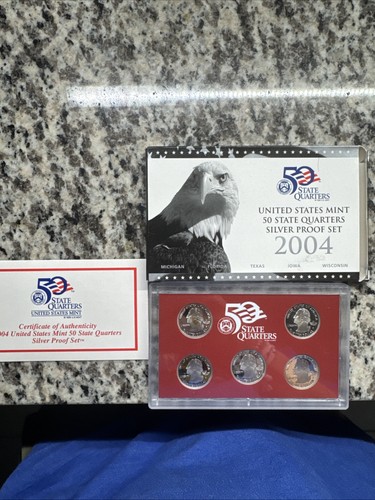2004 S United States Mint 50 State Quarters Silver Proof Set OGP | eBay