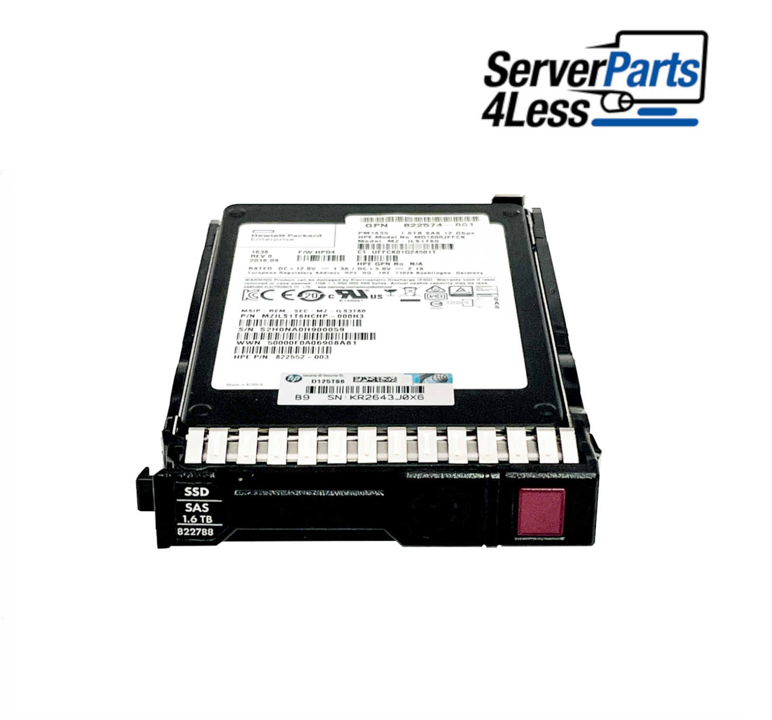 P19915-B21 HPE 1.6Tb SAS 12G MixedUse SFF SC DS Solid State Drive ...