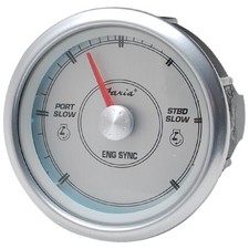 Faria Engine Sync Gauge 8Y9764A Silver Face / Bezel 3 1/4" Marine Boat ...