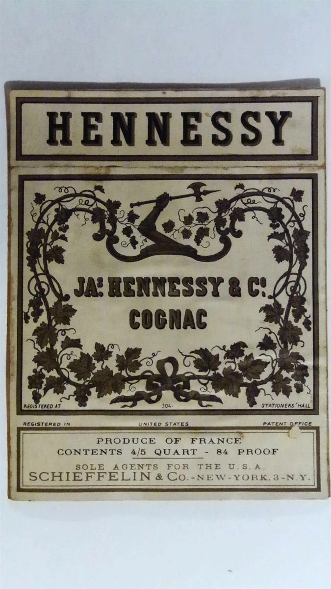 Hennessy Bottle Label