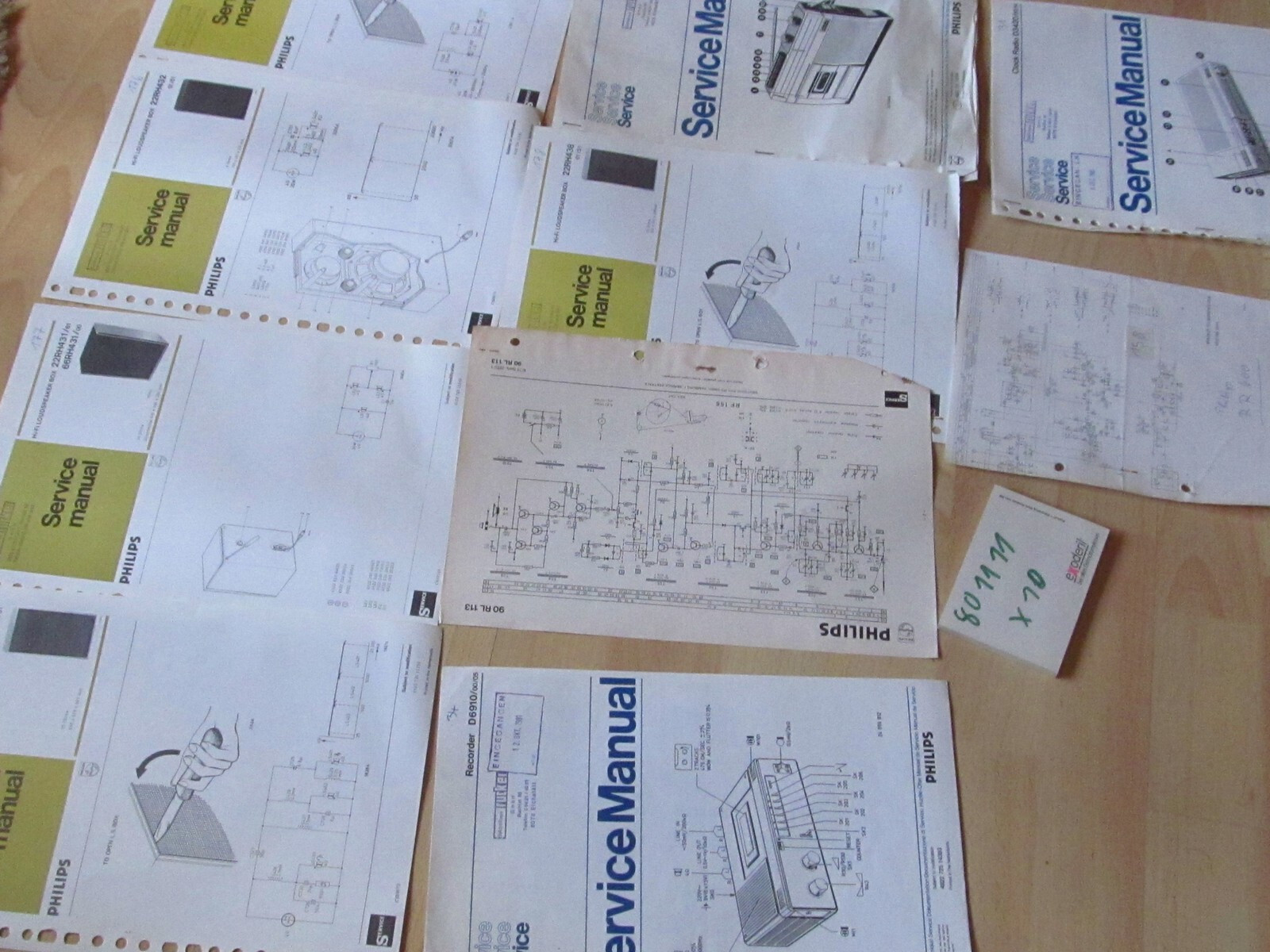 Konvolut PHILIPS Service Manual Schaltplan Radio Recorder siehe Bild ...