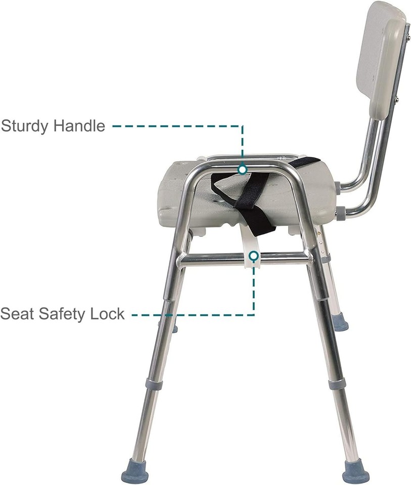 Bath Sliding Transfer Bench Shower Chair Seat Adjustable Leg Aid Adult ...