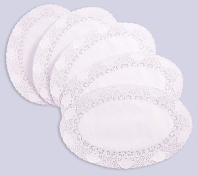 Oval Paper Doyleys Pack of 250 x White Doilies Tray Paper Choose from 2 ...