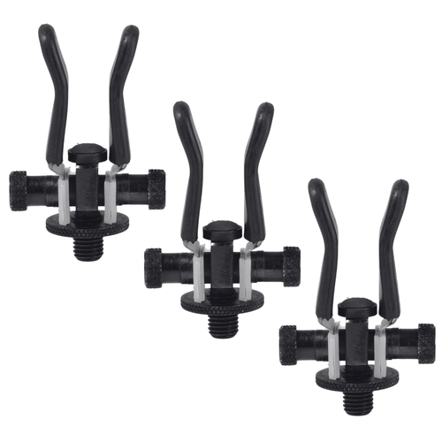 3 x CARP FISHING BLACK ALUMINIUM ROD RESTS SPECIALIST ADJUSTABLE BUTT ...