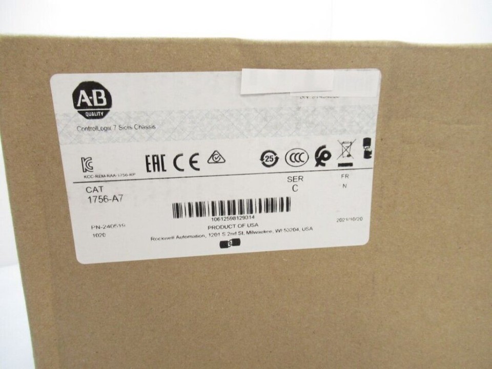 1756-A7 SER C ControlLogix 7 Slots Chassis 1756A7 New Factory Sealed ...