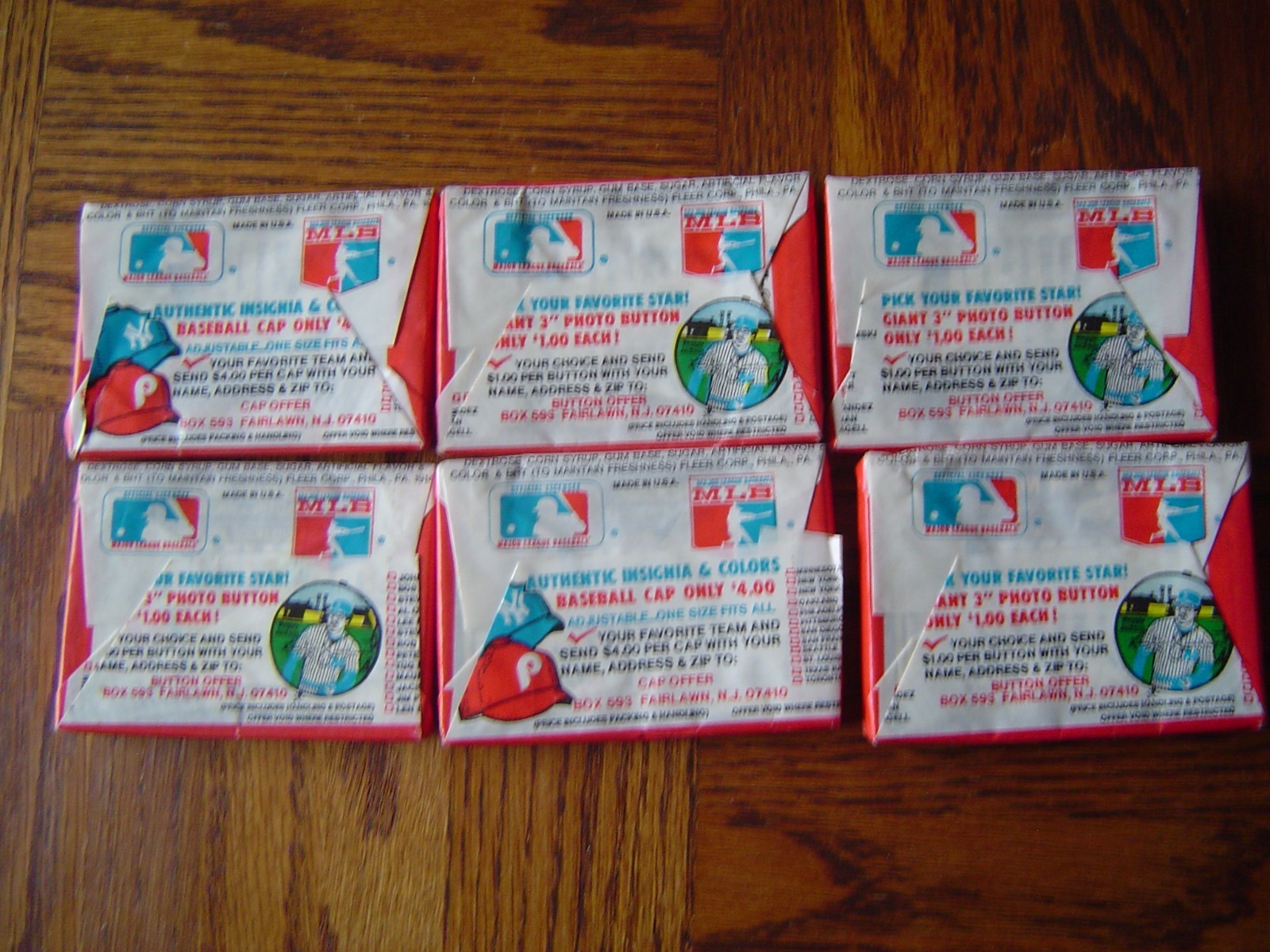 1981 Fleer Baseball Premier Wax Pack 17 Cards/Gum Possible Error Cards ...