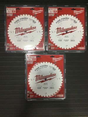 Milwaukee 48-40-1040 3Pk 10-1/4" 40T Fine Finish Circular Saw Blade(New ...