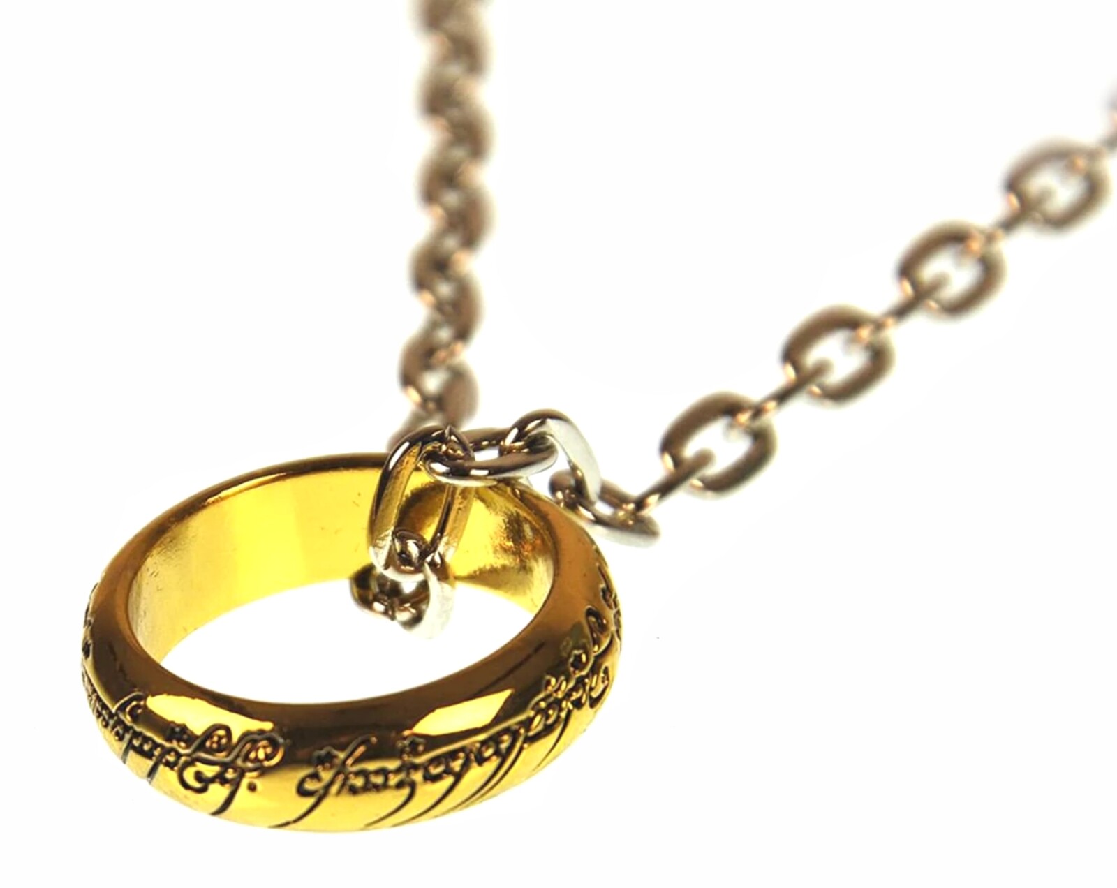 DER EINE RING mit Metall Kette HERR DER RINGE Schmuck Anhänger NOBLE ...