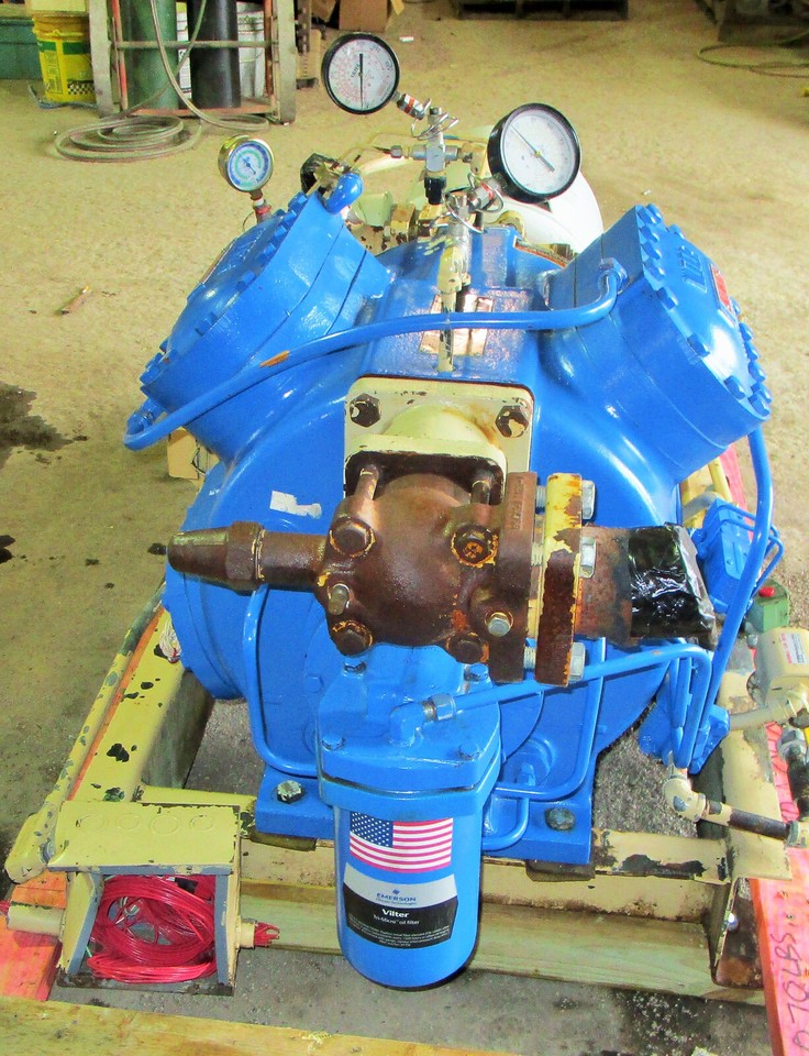 Vilter Emerson M11K324D HVAC compressor S# 76032 w/Lincoln 50hp Mtr ...