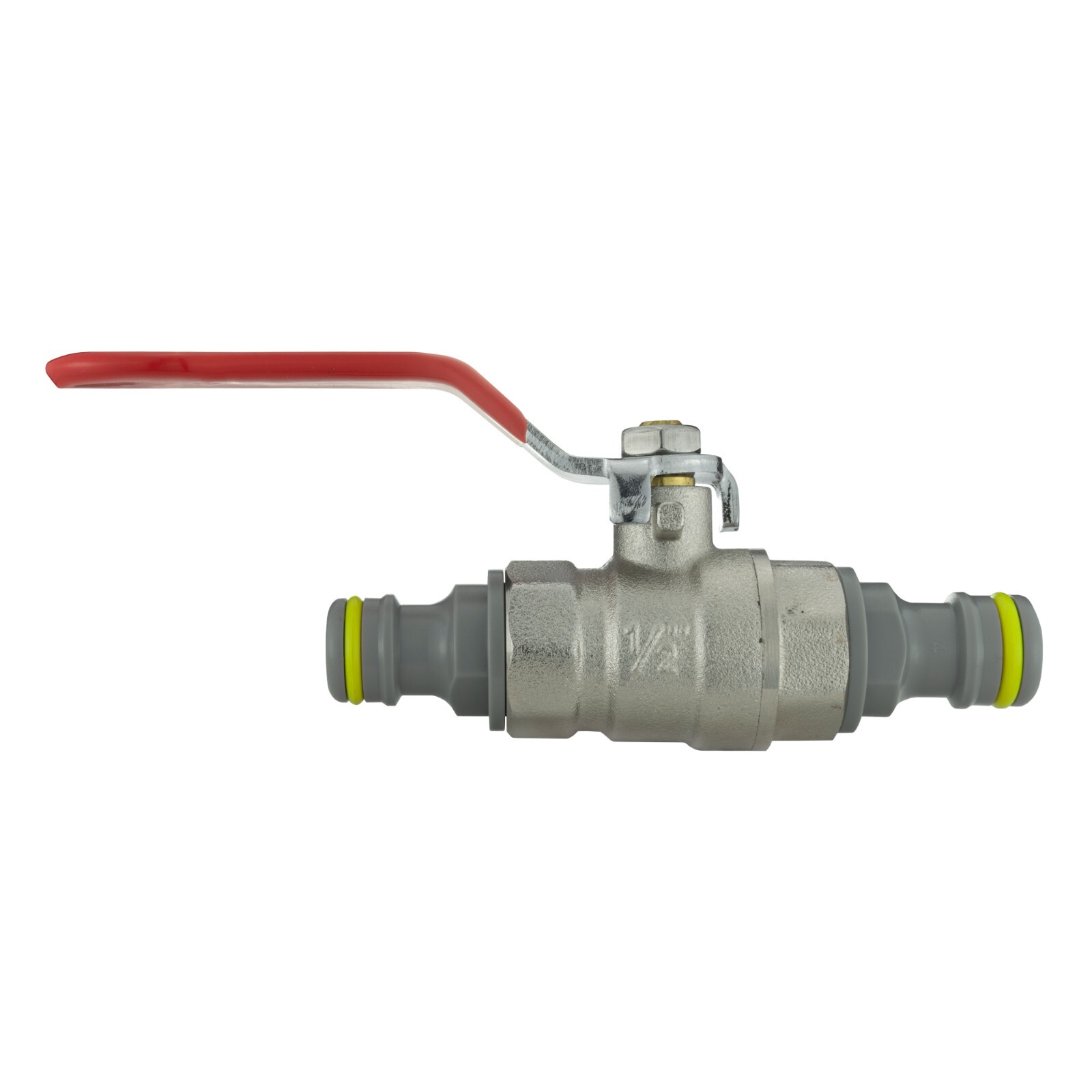 Metal Lever Full Flow Water Control Valve with 2 Hose Irrigation Pipe ...