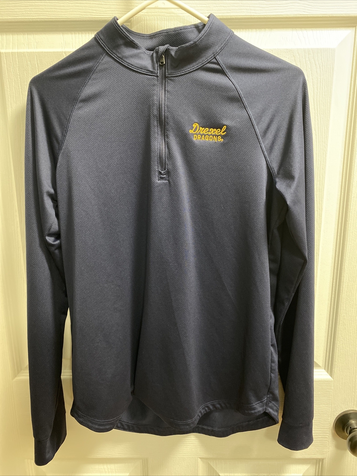 NEW Under Armour Heat Gear 1/4 Zip Fitted Navy Shirt DREXEL DRAGONS SZ ...
