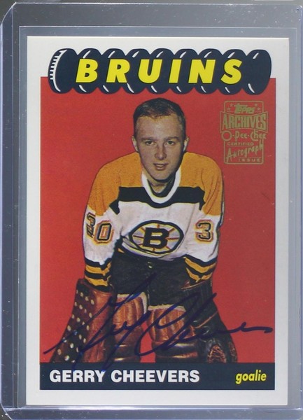 2001-02 Topps/O-Pee-Chee Archives - Autographs #23 Gerry Cheevers (AU ...