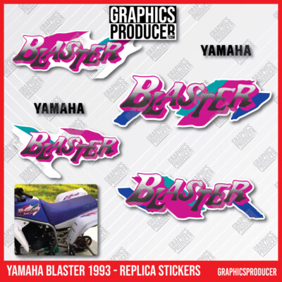 Yamaha Blaster 1993 – Stickers Replica Full Kit Graphics Sticker 93 ...